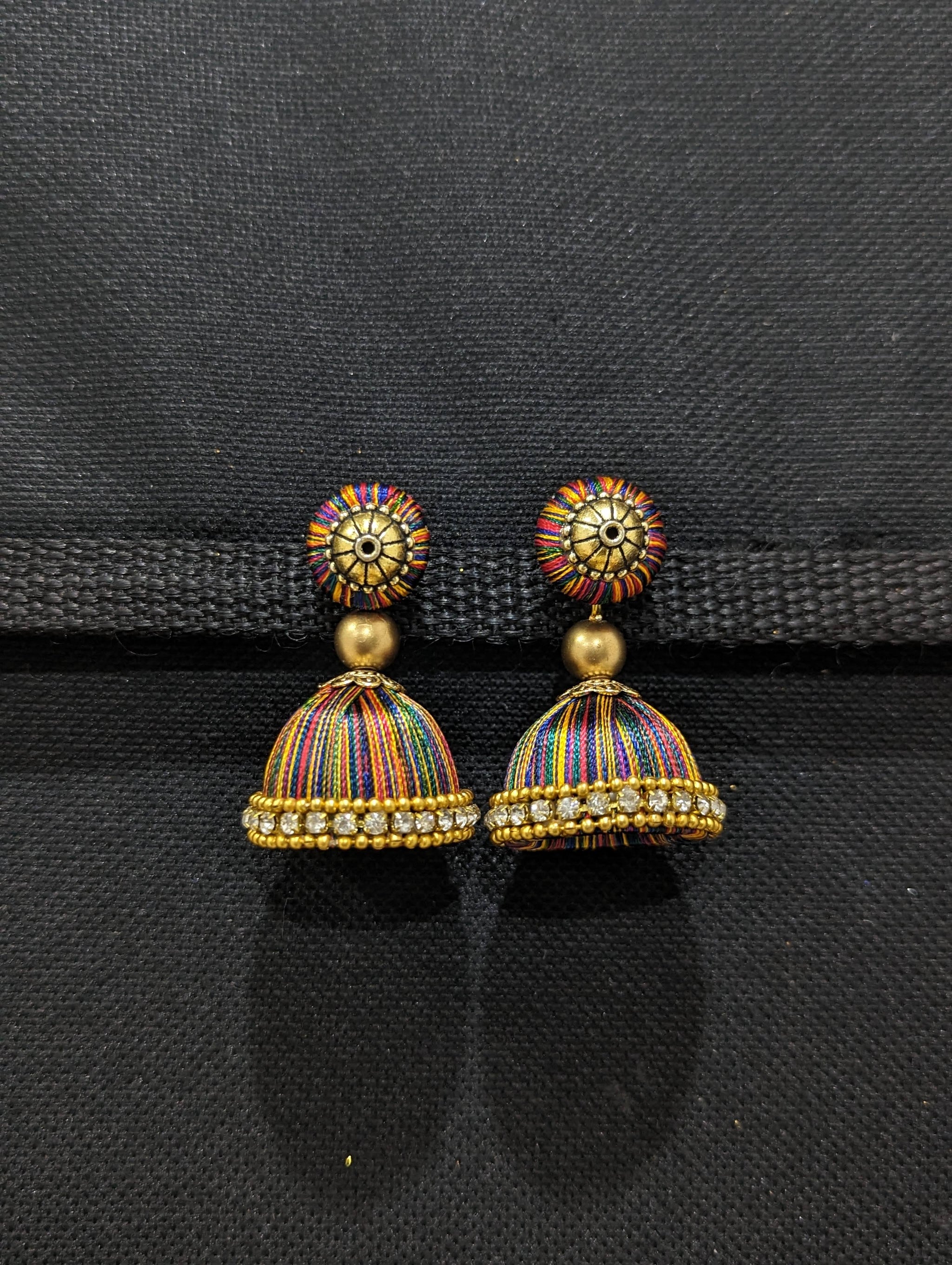 Silk Thread Jhumka Earrings - Medium size – Simpliful Jewelry