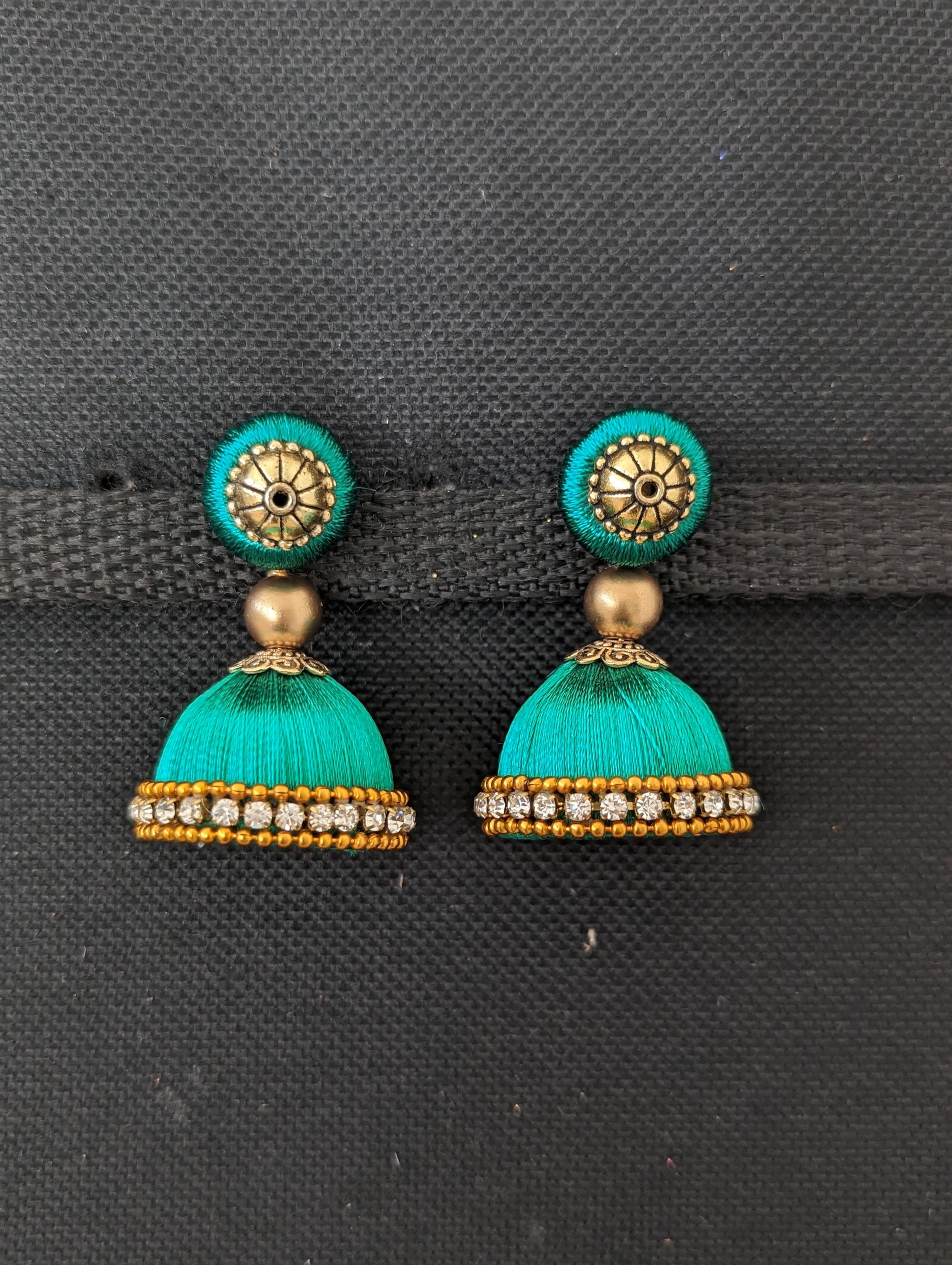 Silk Thread Jhumka Earrings - Medium size – Simpliful Jewelry